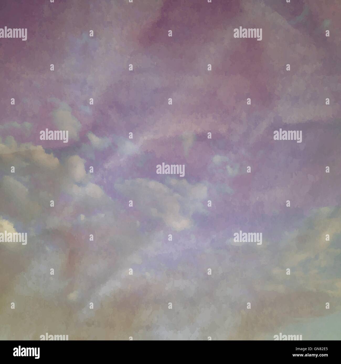 Fog and clouds on a vintage textured paper vector background, wi Stock ...