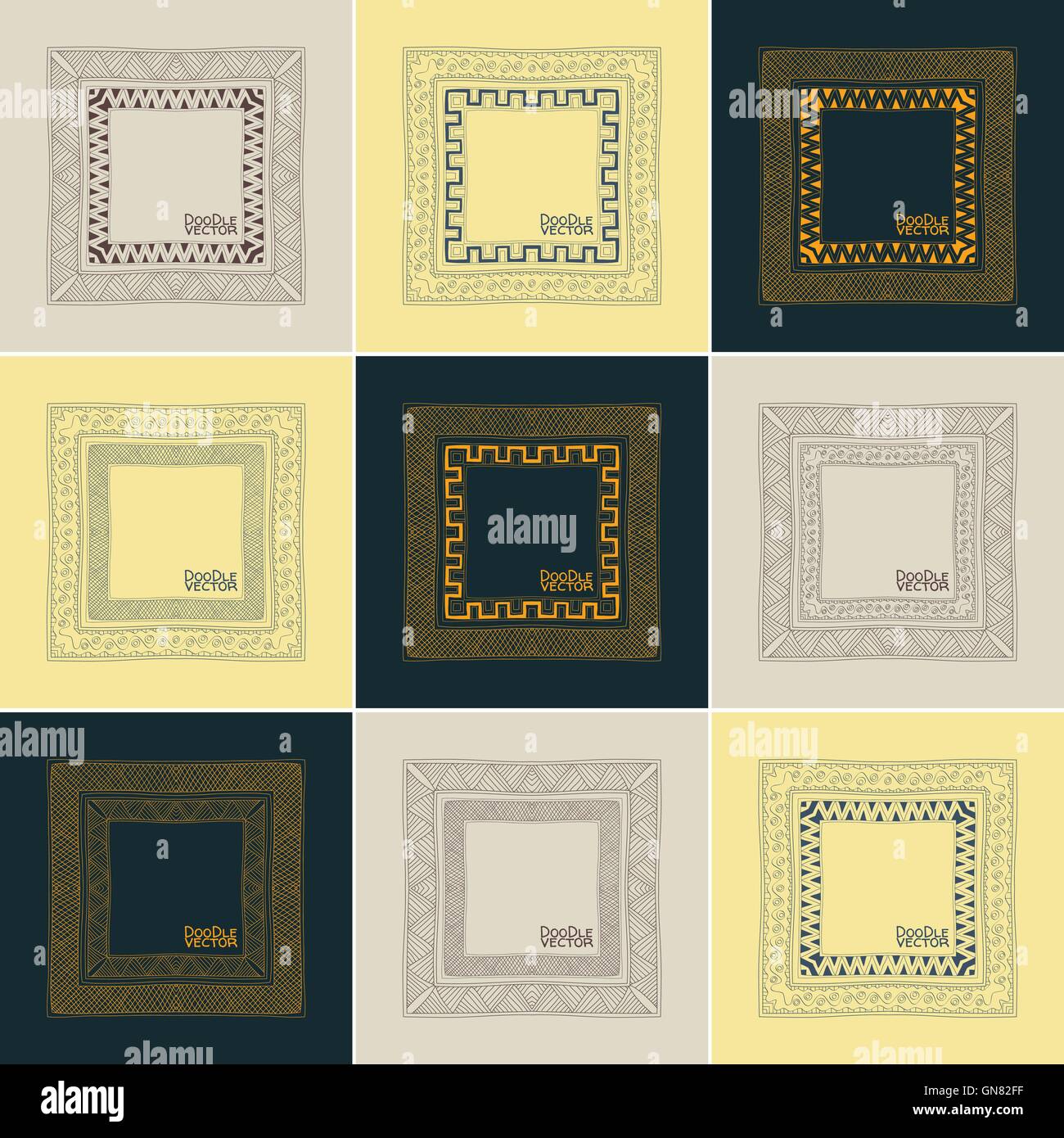 Hand drawn square and photo frames hi-res stock photography and images ...