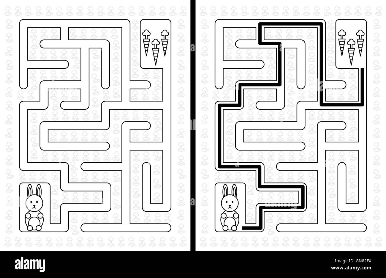 Rabbit drawing easy hi-res stock photography and images - Alamy