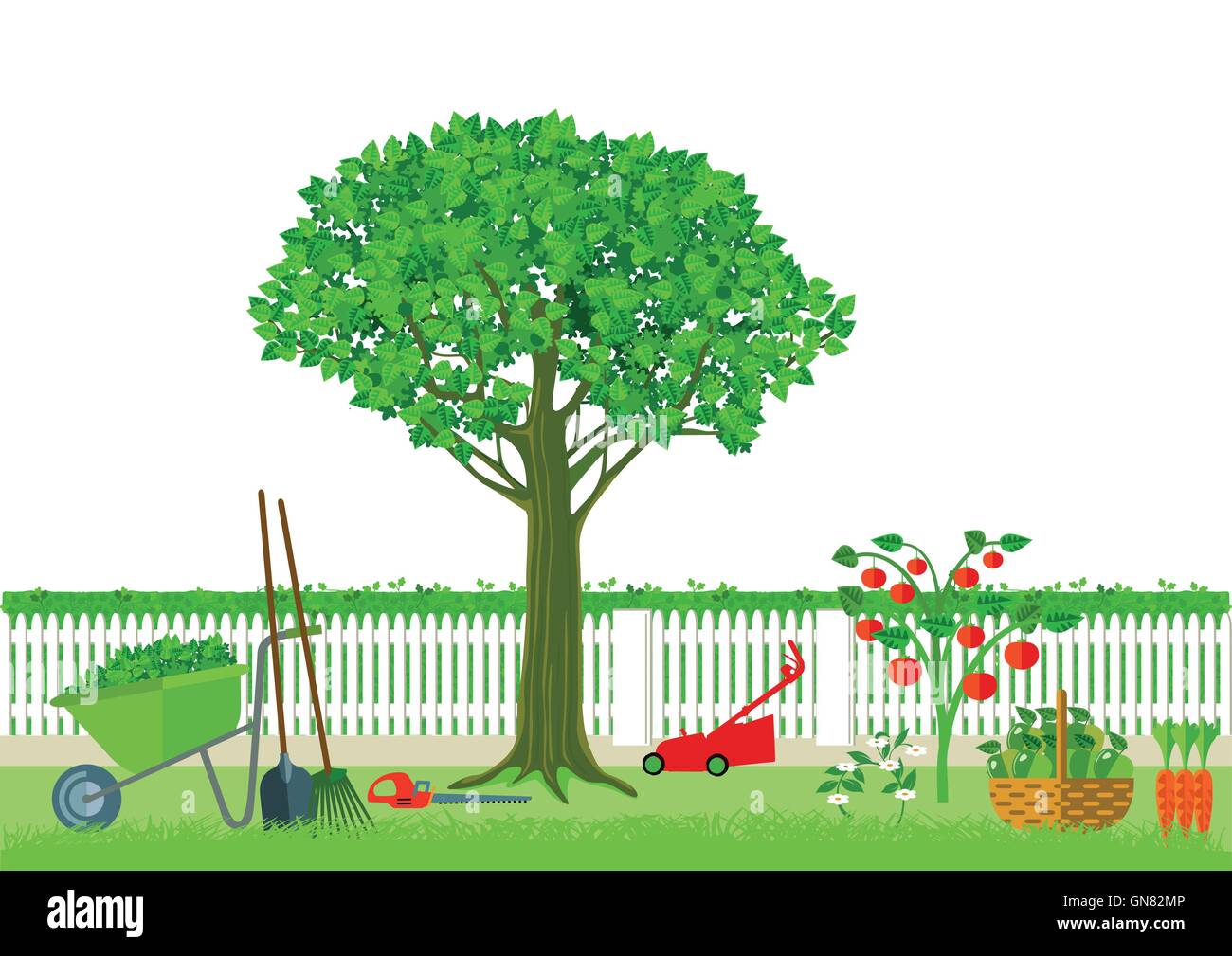 Harvesting plants Stock Vector Images - Alamy