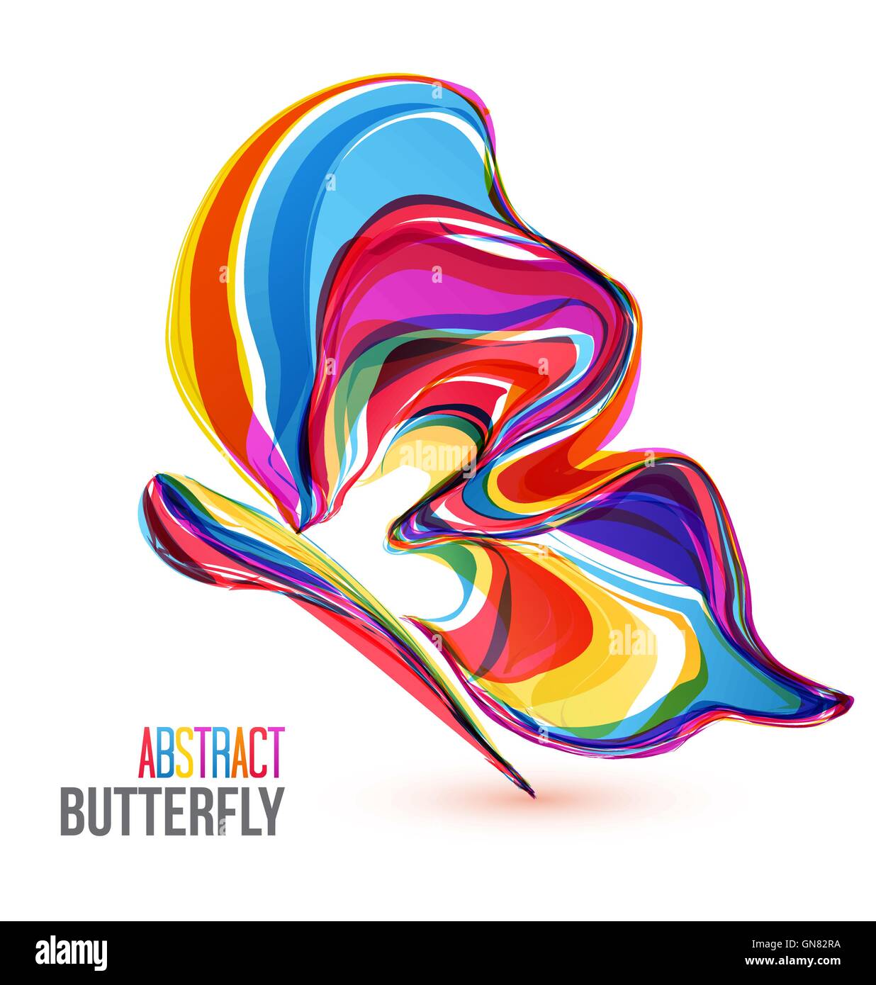 Vector abstract colorful butterflies Stock Vector Image & Art - Alamy