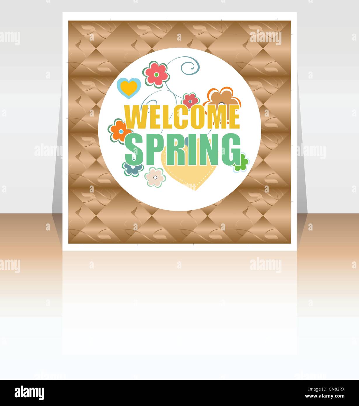 Welcome Spring Holiday Card. Welcome Spring Vector. Welcome Spring ...