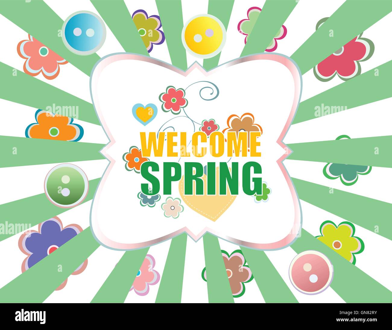 Welcome Spring Holiday Card. Welcome Spring Vector. Welcome Spring ...