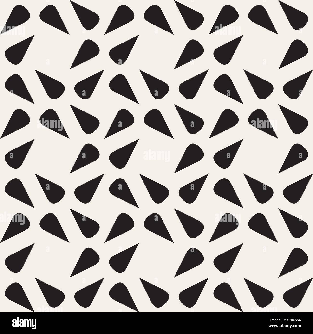 Vector Seamless Black and White Geometric Pattern Stock Vector Image ...
