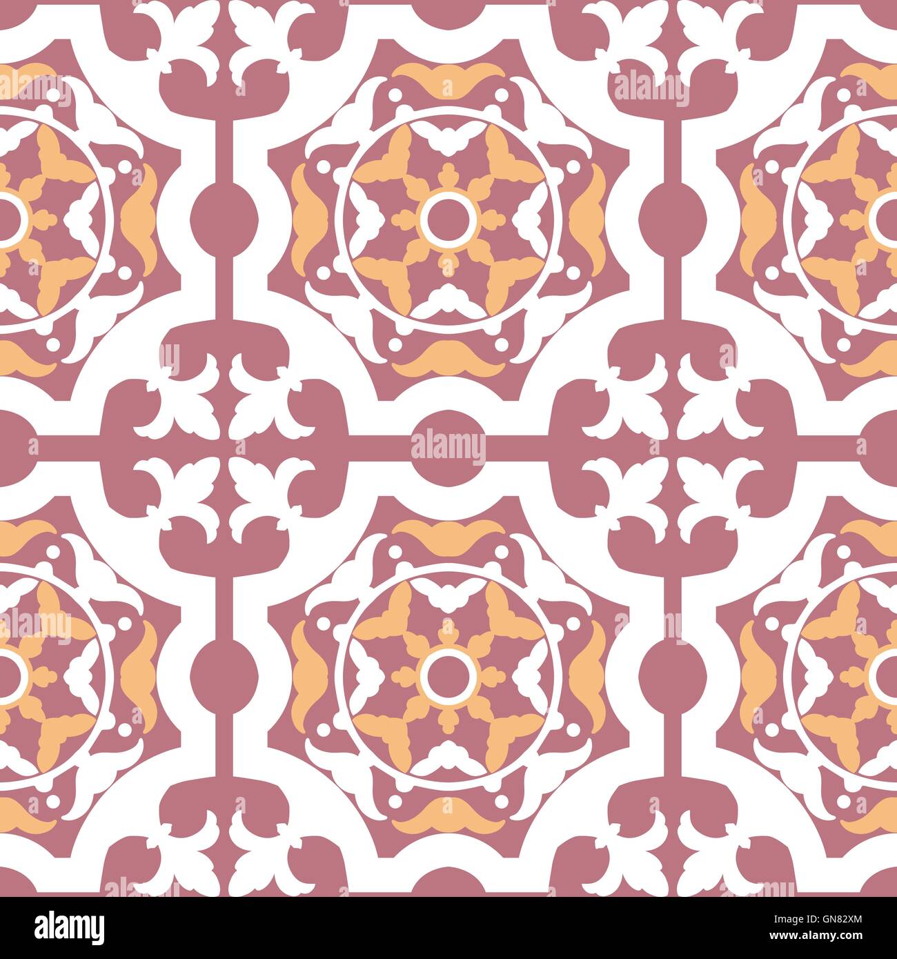 Portuguese tiles seamless pattern. Vintage background - Victorian Stock ...