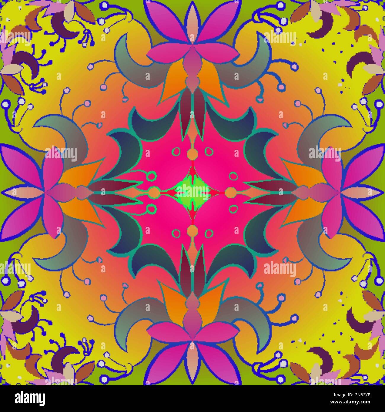 Seamless floral pattern background. Bright Stock Vector Image & Art - Alamy
