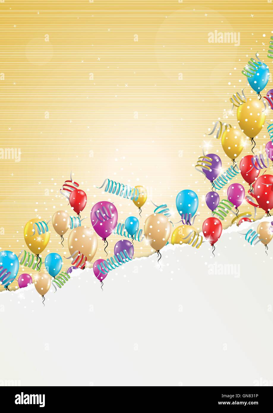 backgroud with balloons and torn paper Stock Vector Image & Art - Alamy