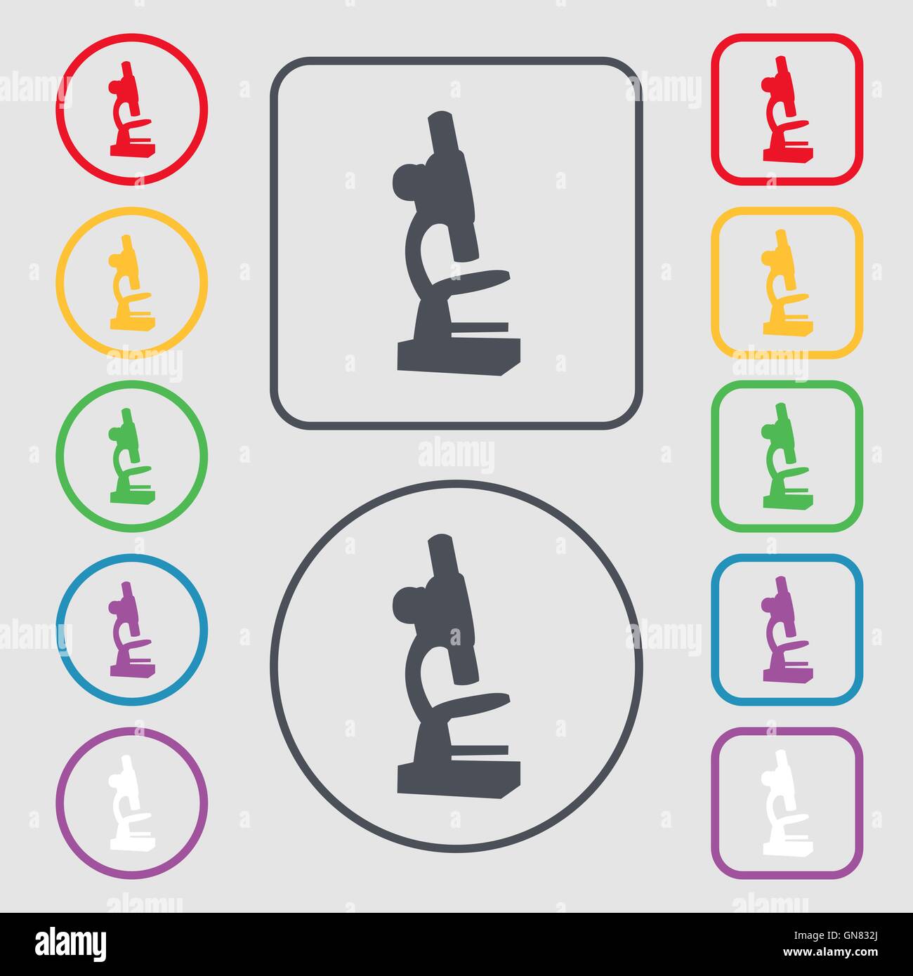 Symbol microscope hi-res stock photography and images - Alamy