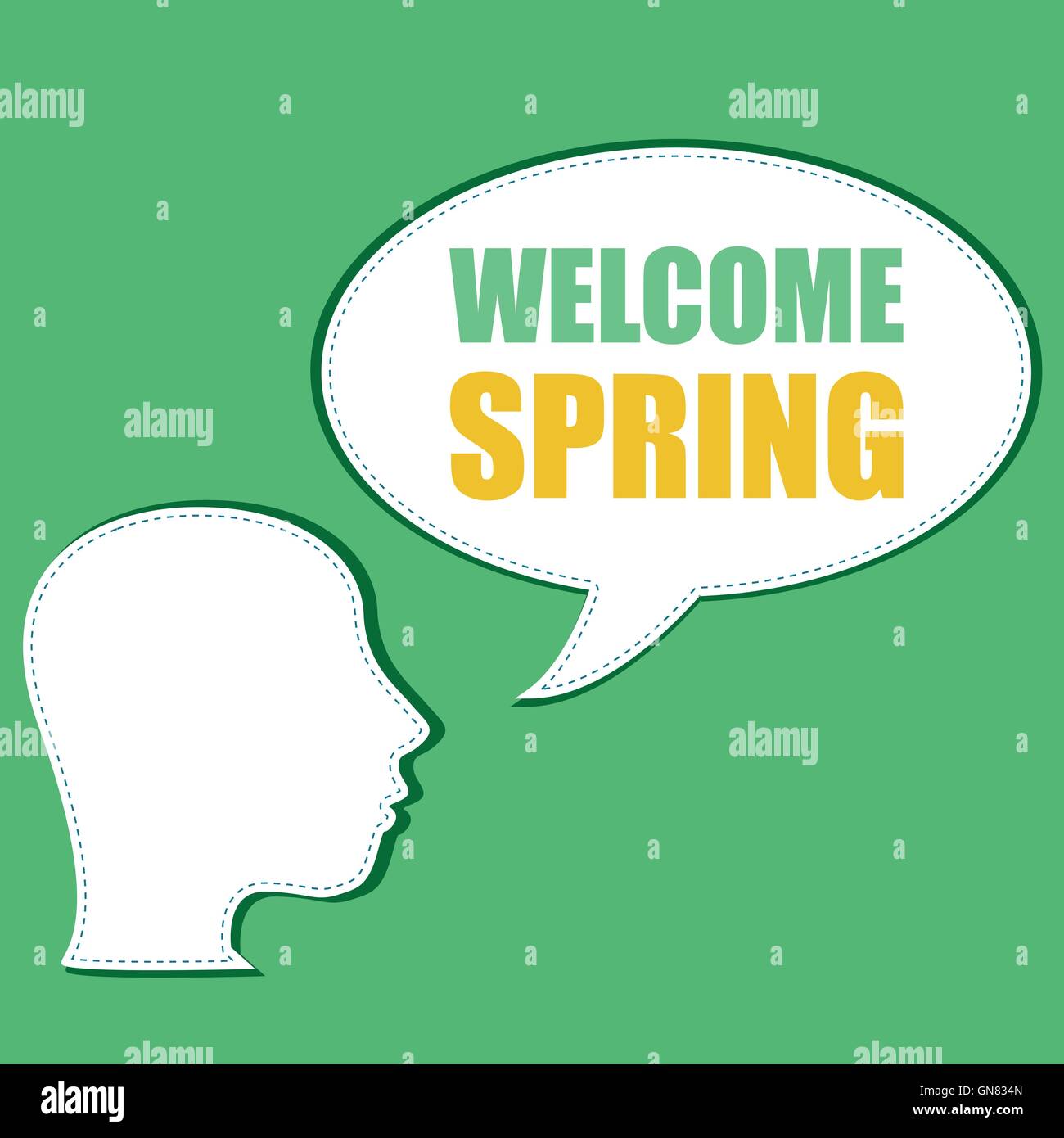 Welcome Spring Holiday Card. Welcome Spring Vector. Welcome Spring ...