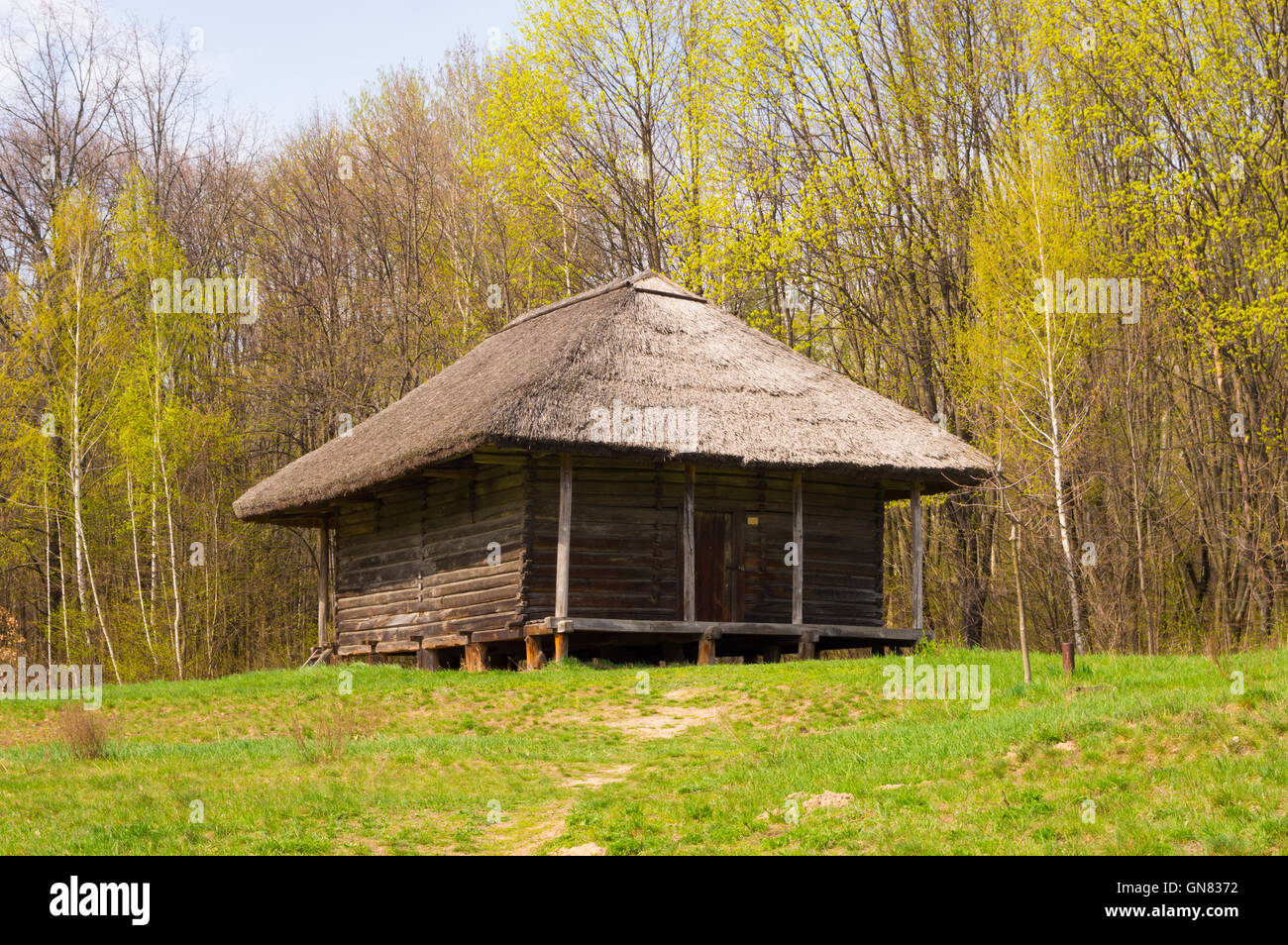 Old Traditional Rural House with Thatch Roof Stock Photo - Alamy