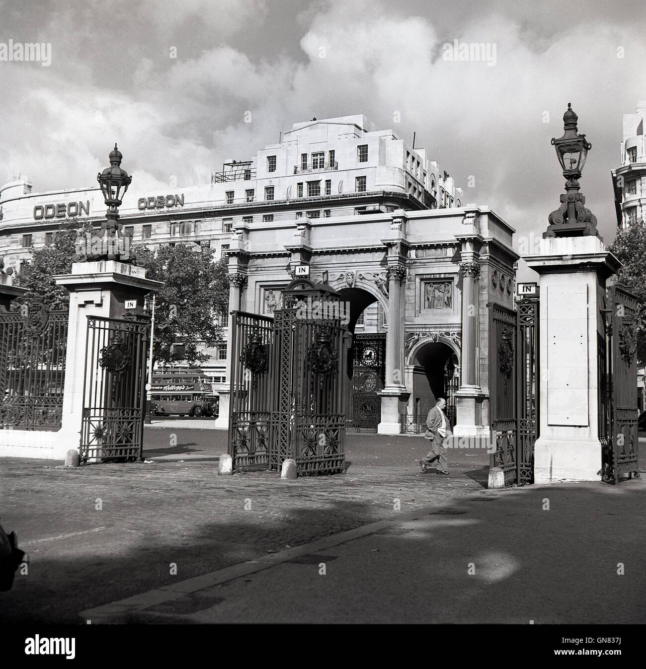 1950s historical view of Cumberland Gate and the famous landmark ...