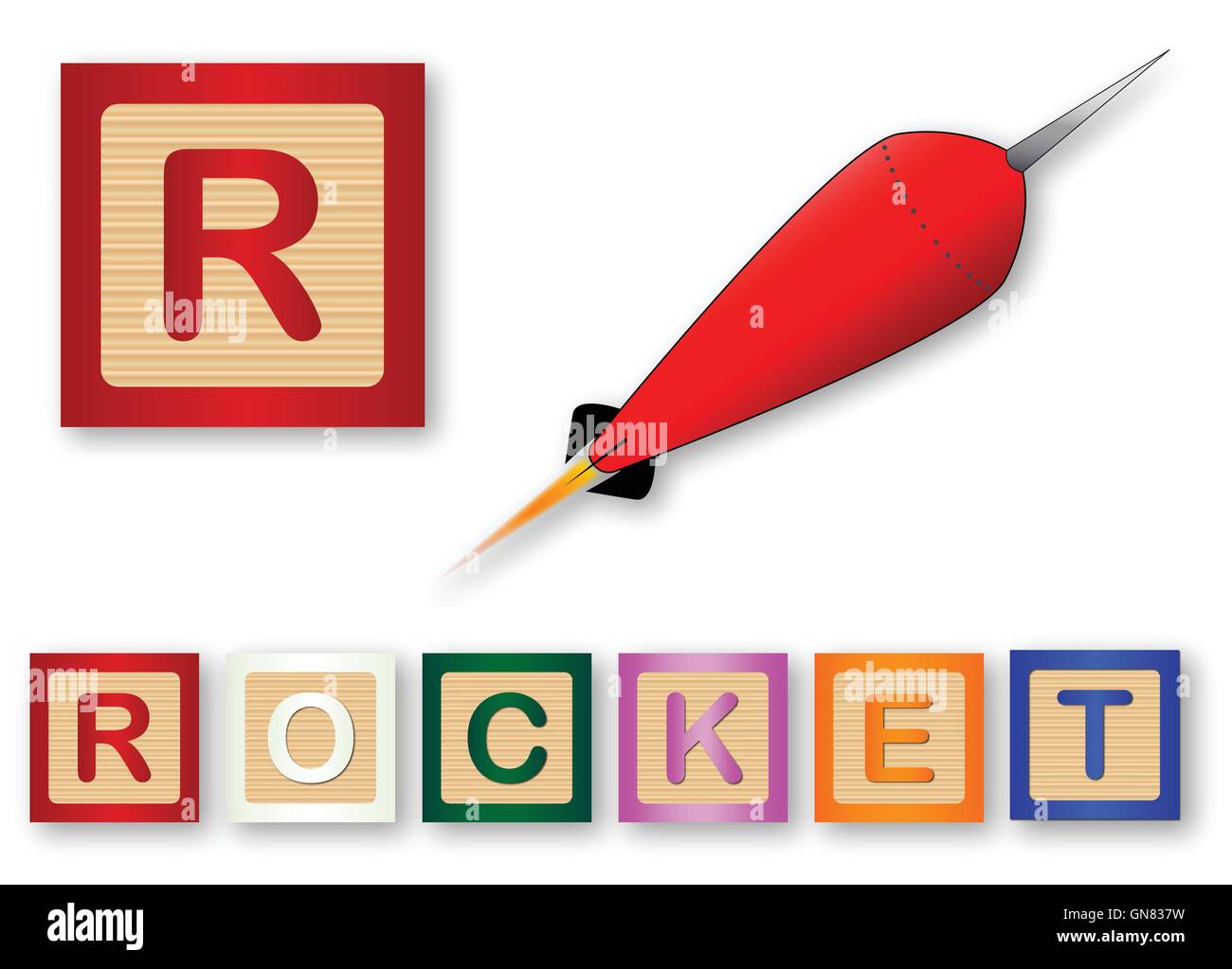 R Is For Rocket Stock Vector Image & Art - Alamy