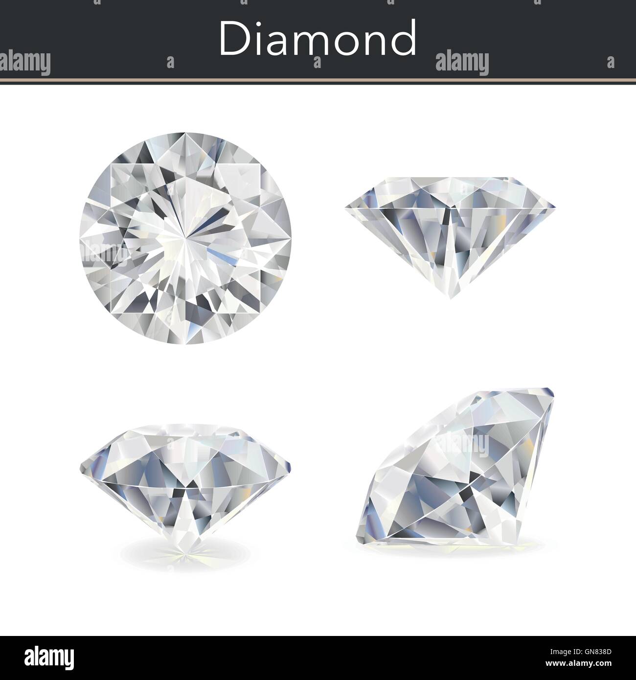 Gem diamond Stock Vector Images - Alamy