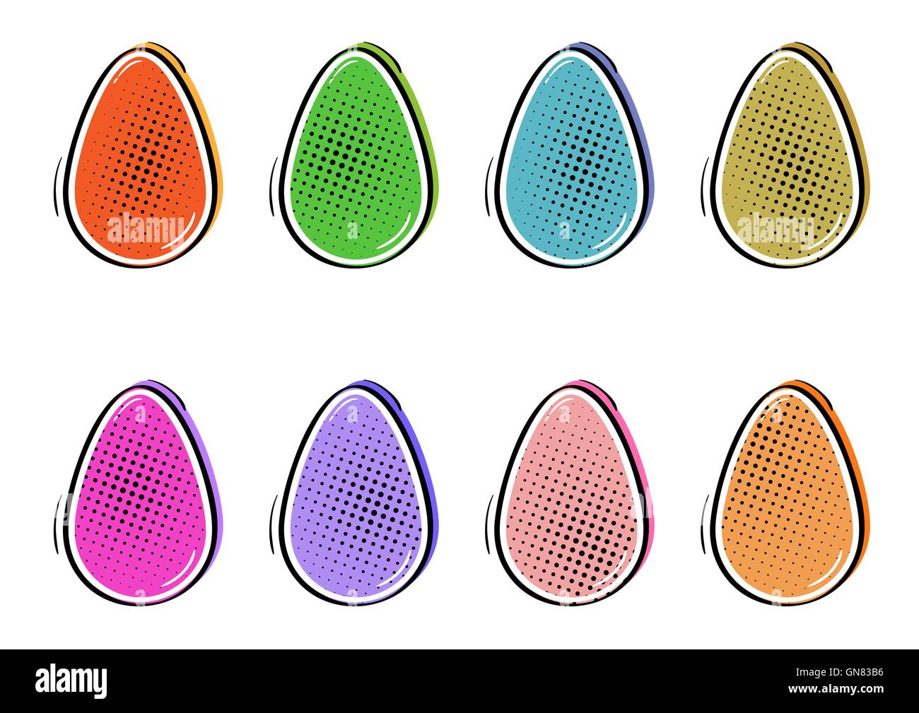 Cartoon color eggs hi-res stock photography and images - Alamy