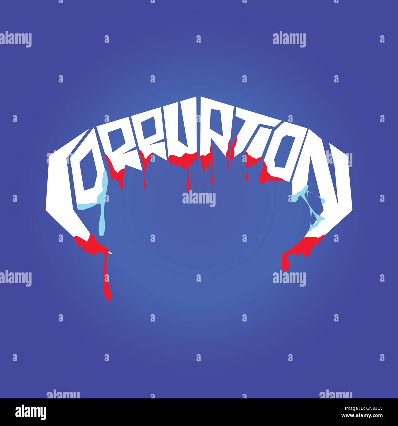 corruption typography teeth blood Stock Vector Image & Art - Alamy