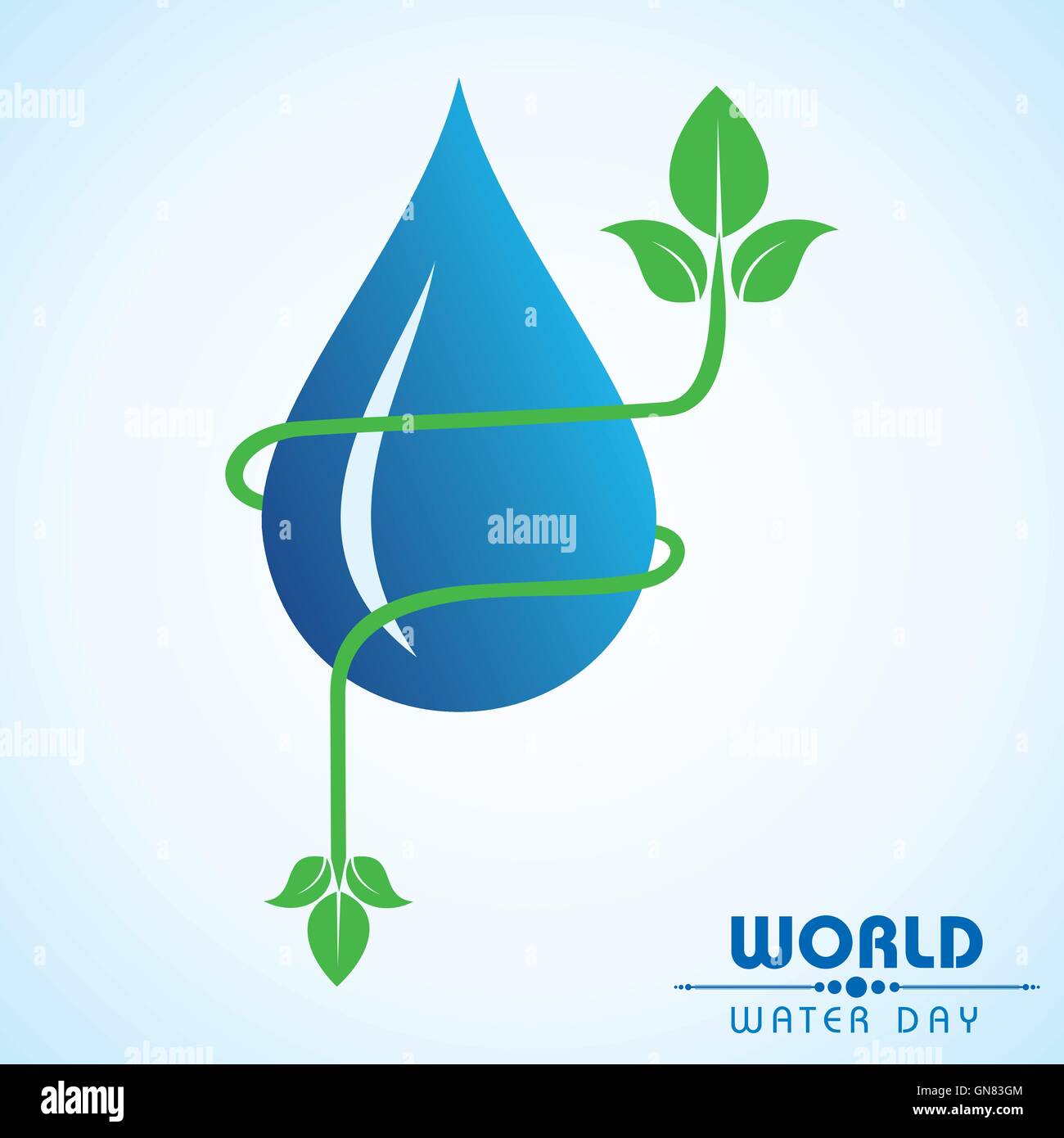 Creative World Water Day Greeting stock vector Stock Vector Image & Art ...