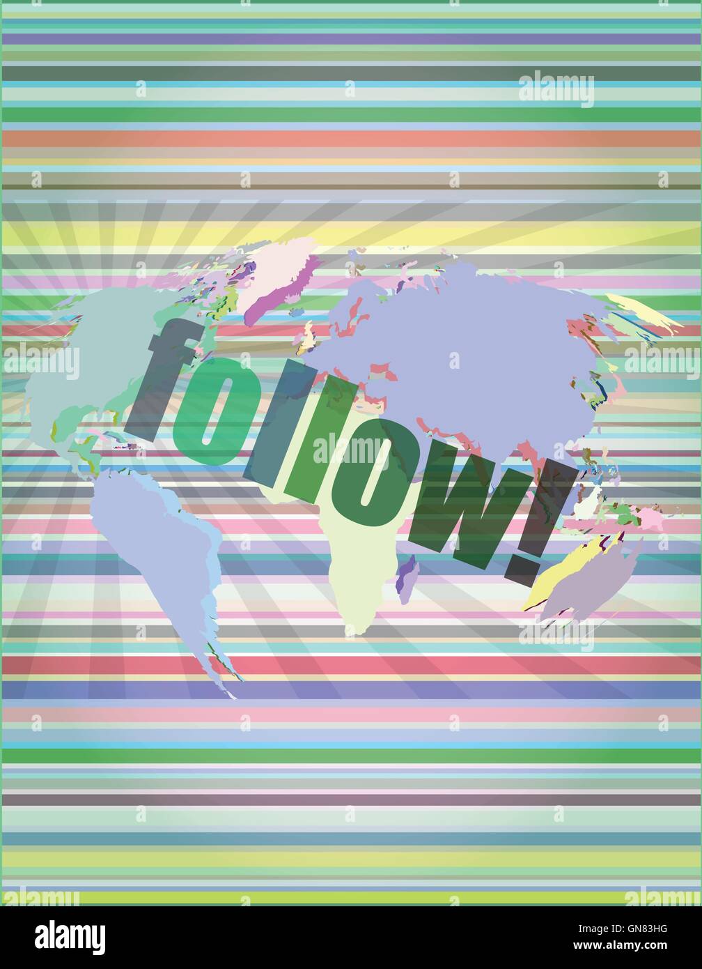 Word follow on yellow Stock Vector Images - Alamy