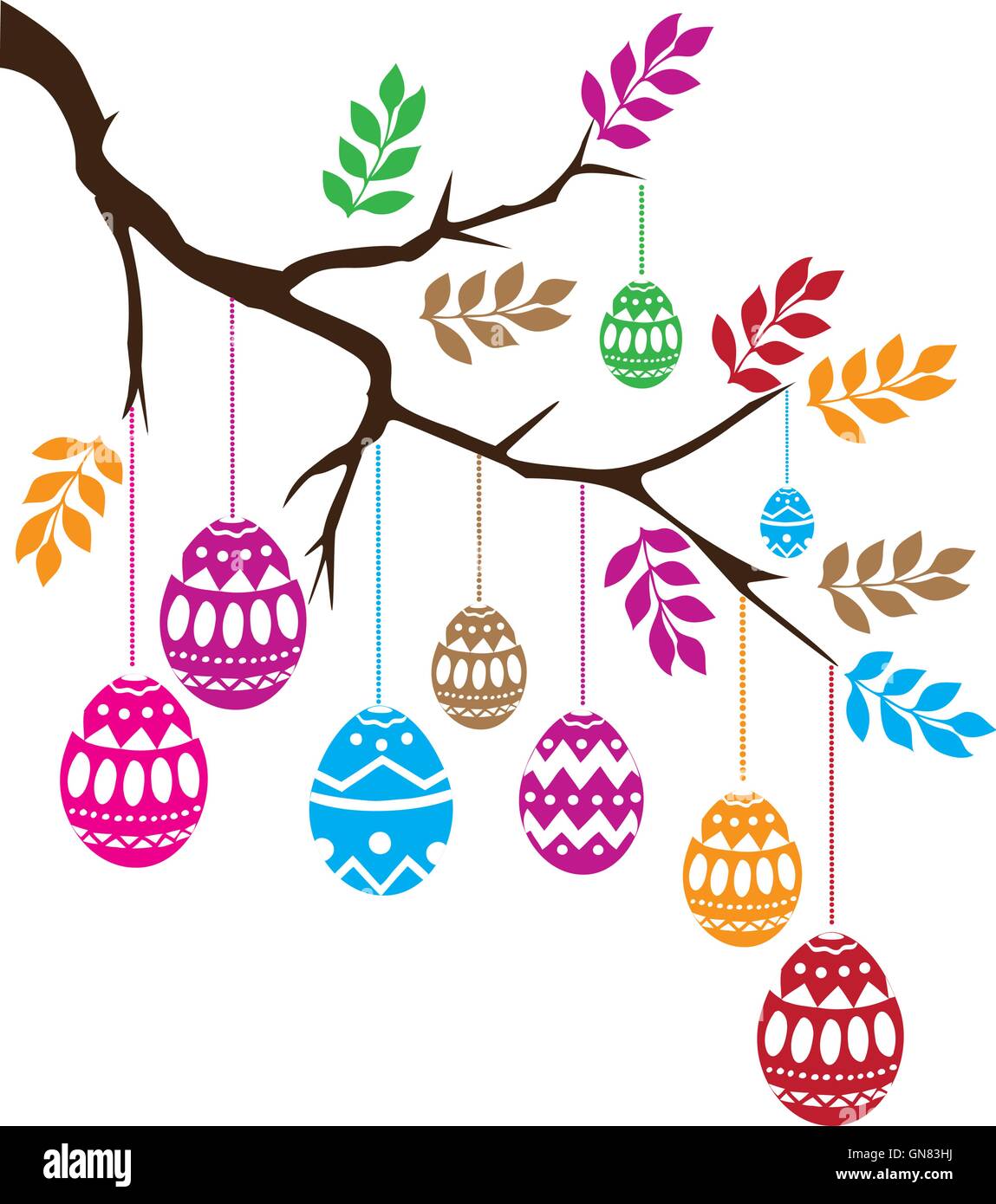 Vector Easter Branch Stock Vector Image & Art - Alamy