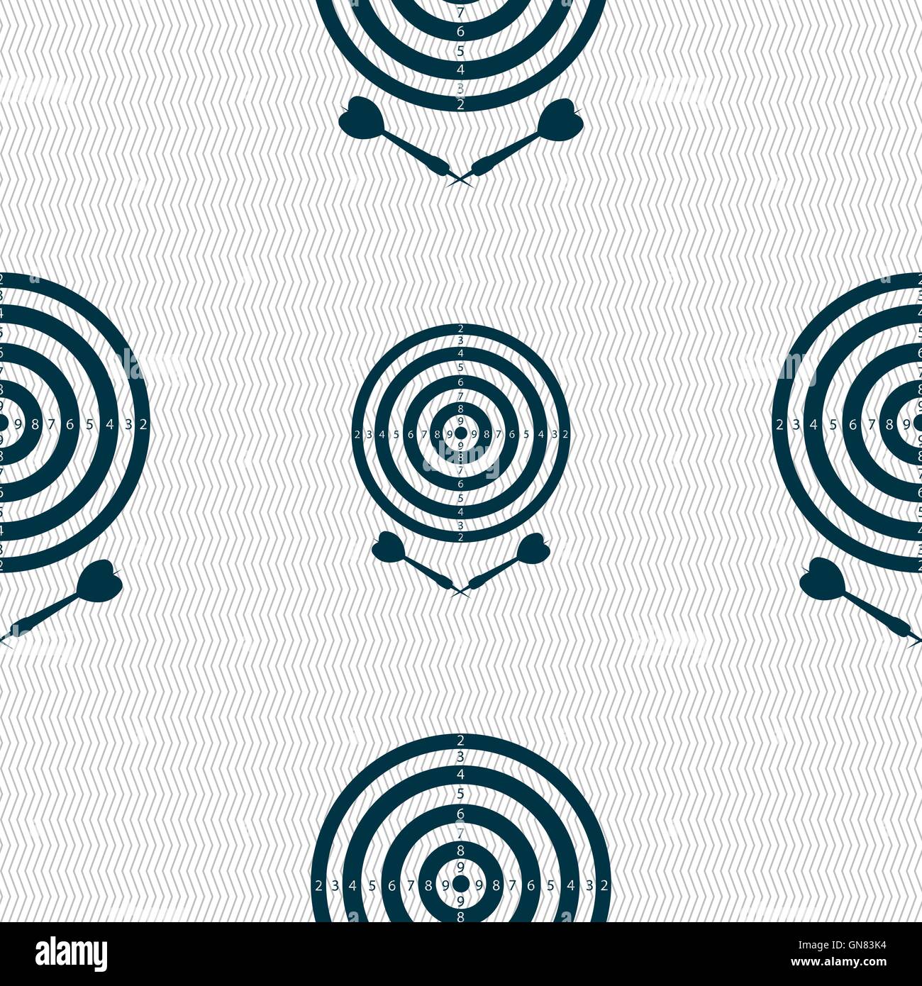 darts icon sign. Seamless pattern with geometric texture. Vector Stock ...