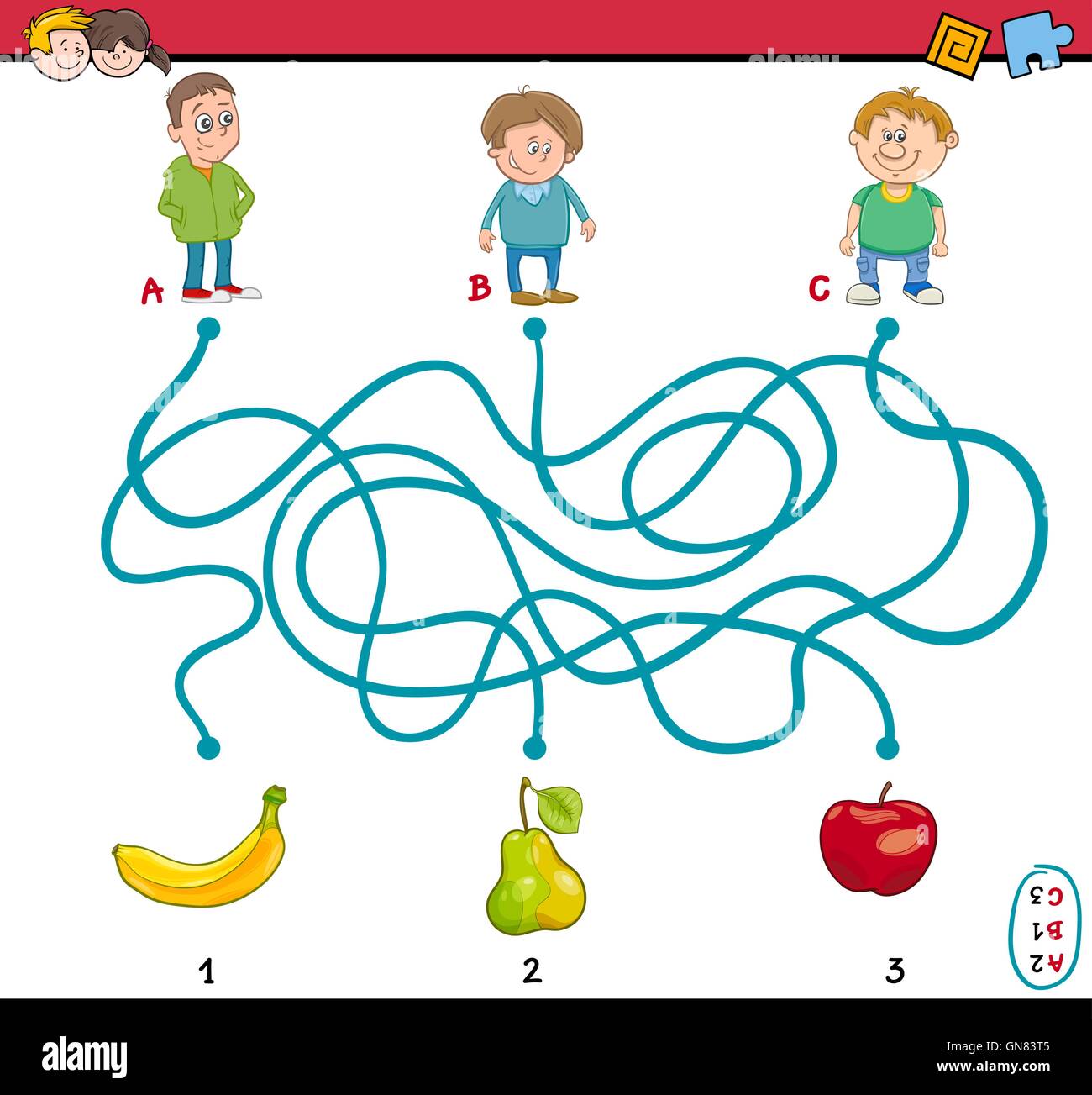 maze puzzle task for kids Stock Vector Image & Art - Alamy