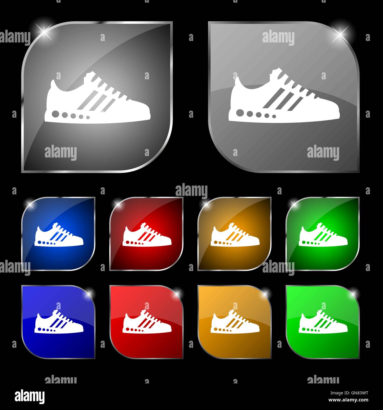 Colorful running shoes Stock Vector Images - Alamy