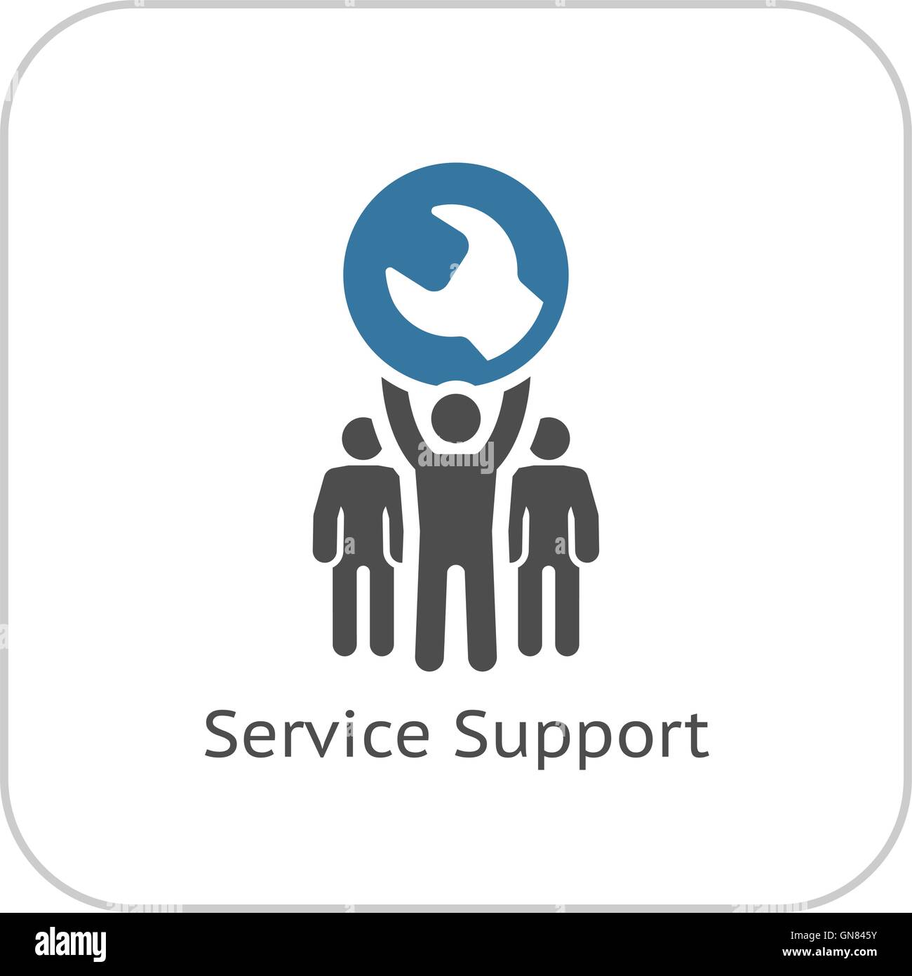 Service support icon flat Stock Vector Images - Alamy