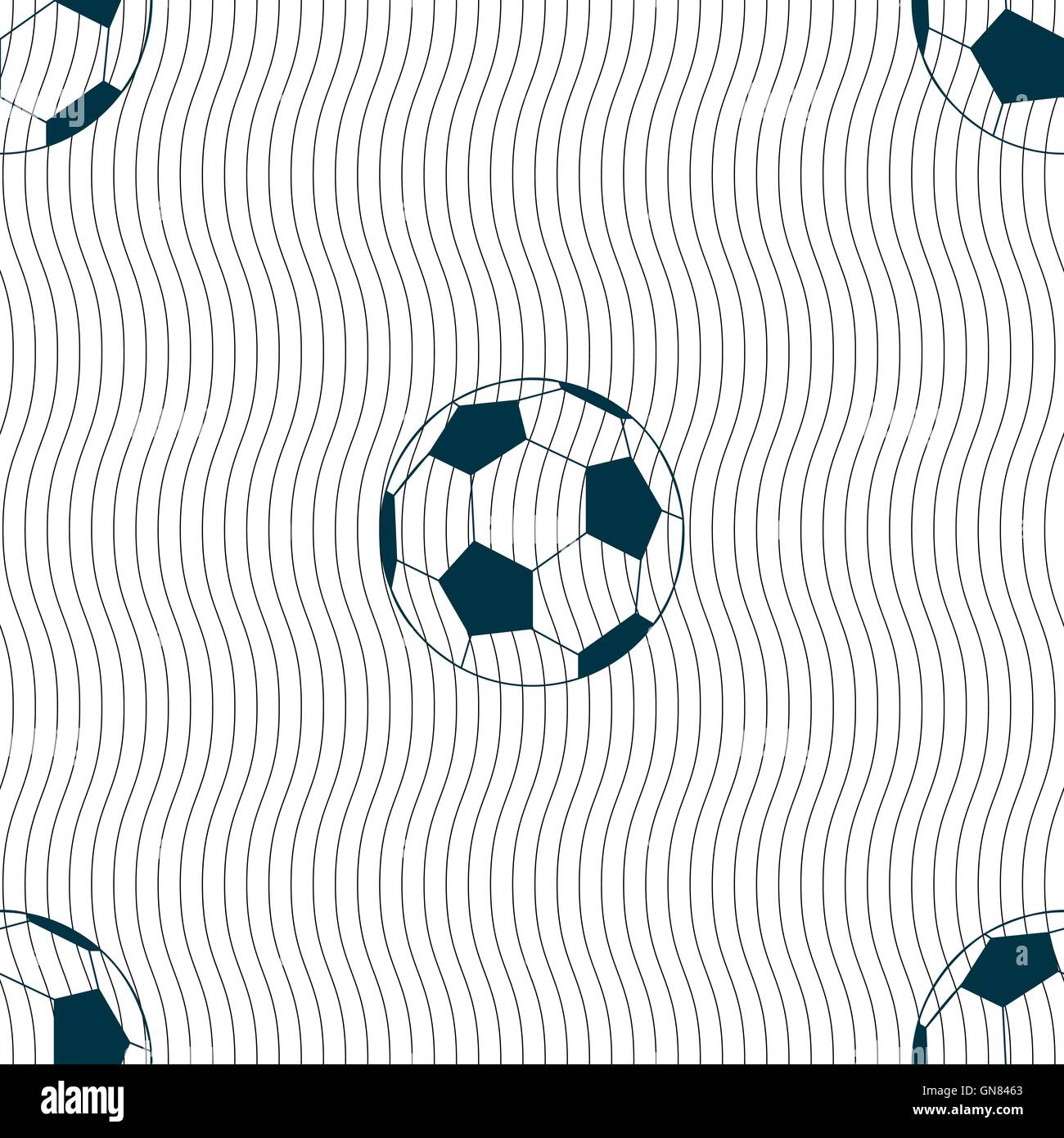 football icon sign. Seamless pattern with geometric texture. Vector ...