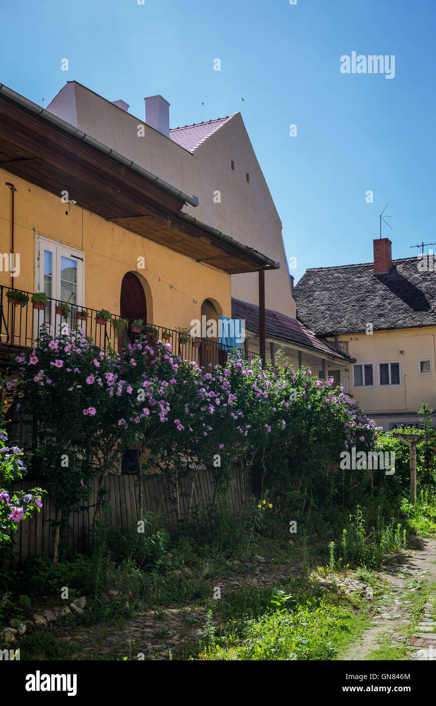 Courtyard of house in Sibiu city in Romania Stock Photo - Alamy