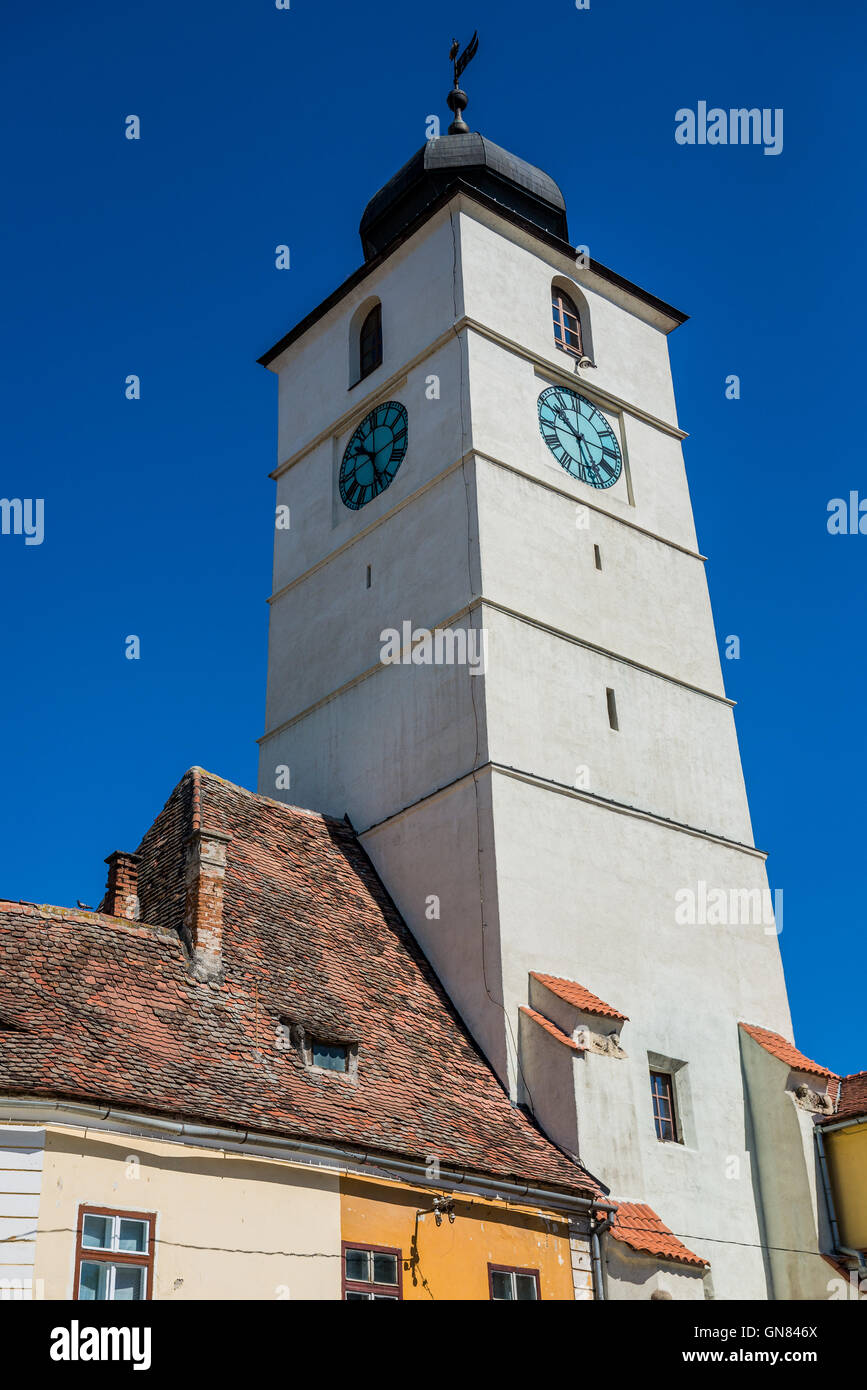 Council Tower in Sibiu city in Romania Stock Photo - Alamy