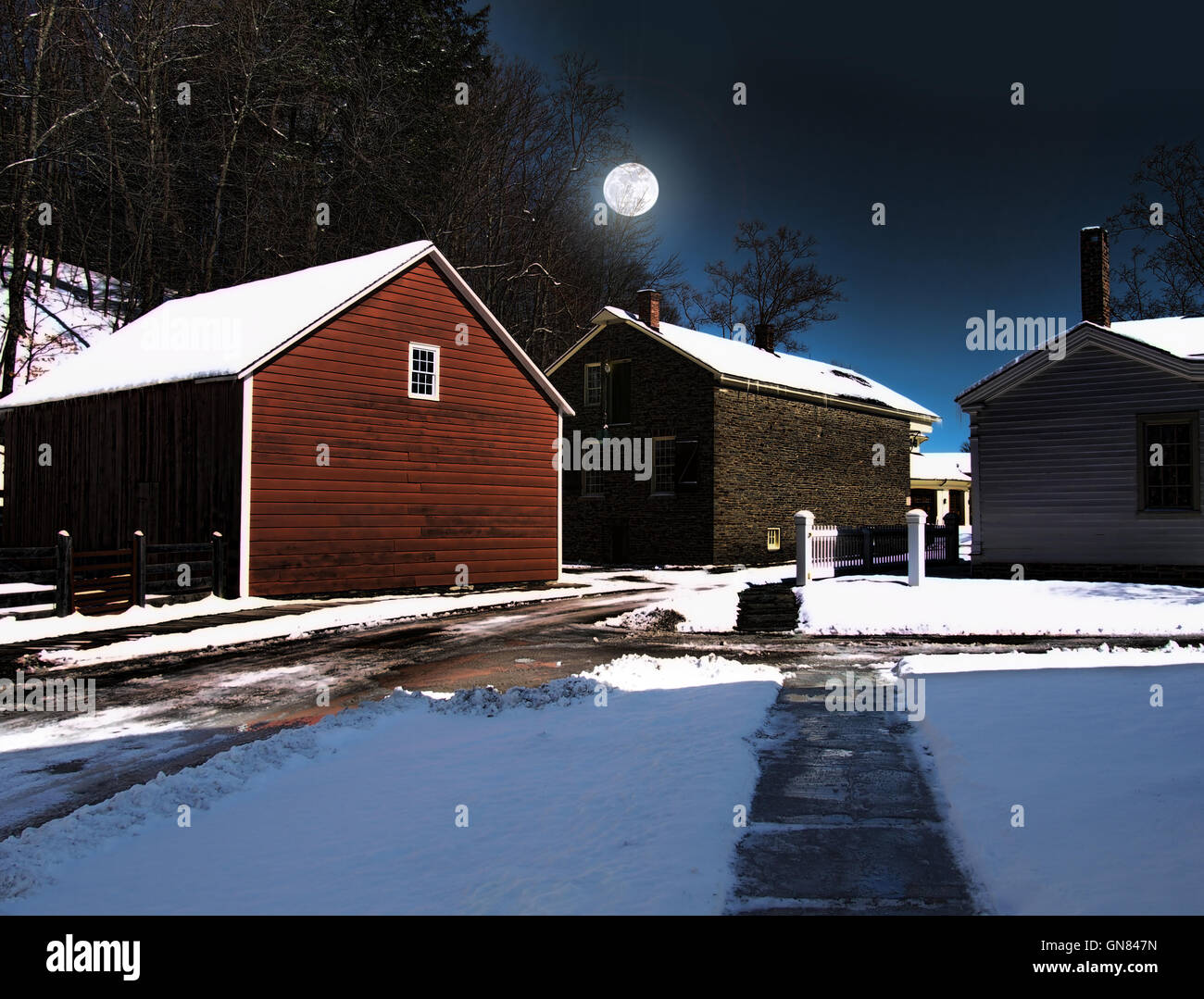 Rural landscape and night sky hi-res stock photography and images - Alamy