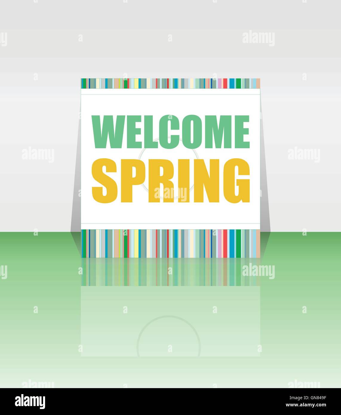 Welcome Spring Holiday Card. Welcome Spring Vector. Welcome Spring ...