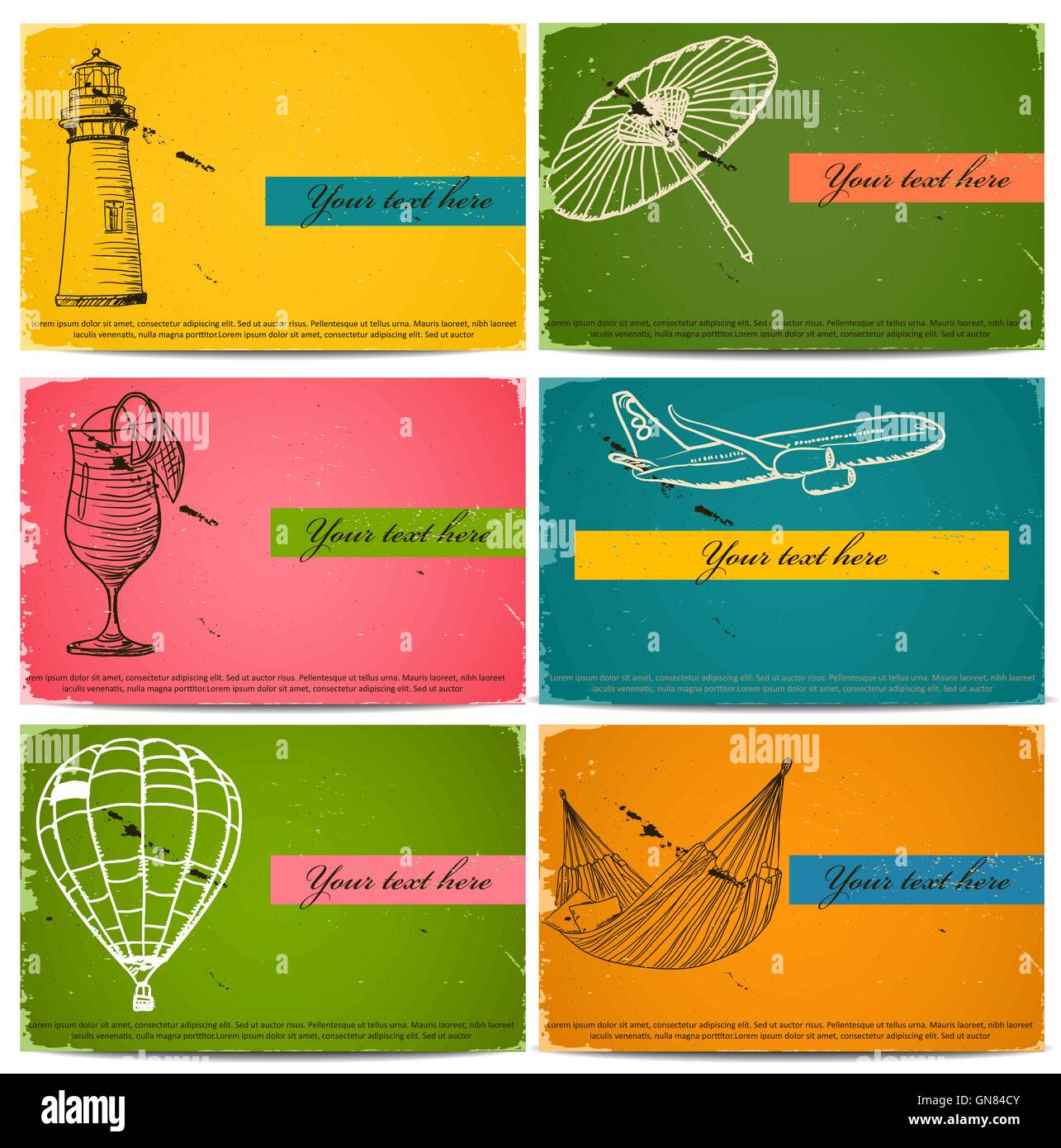 vintage business cards set Stock Vector Image & Art - Alamy