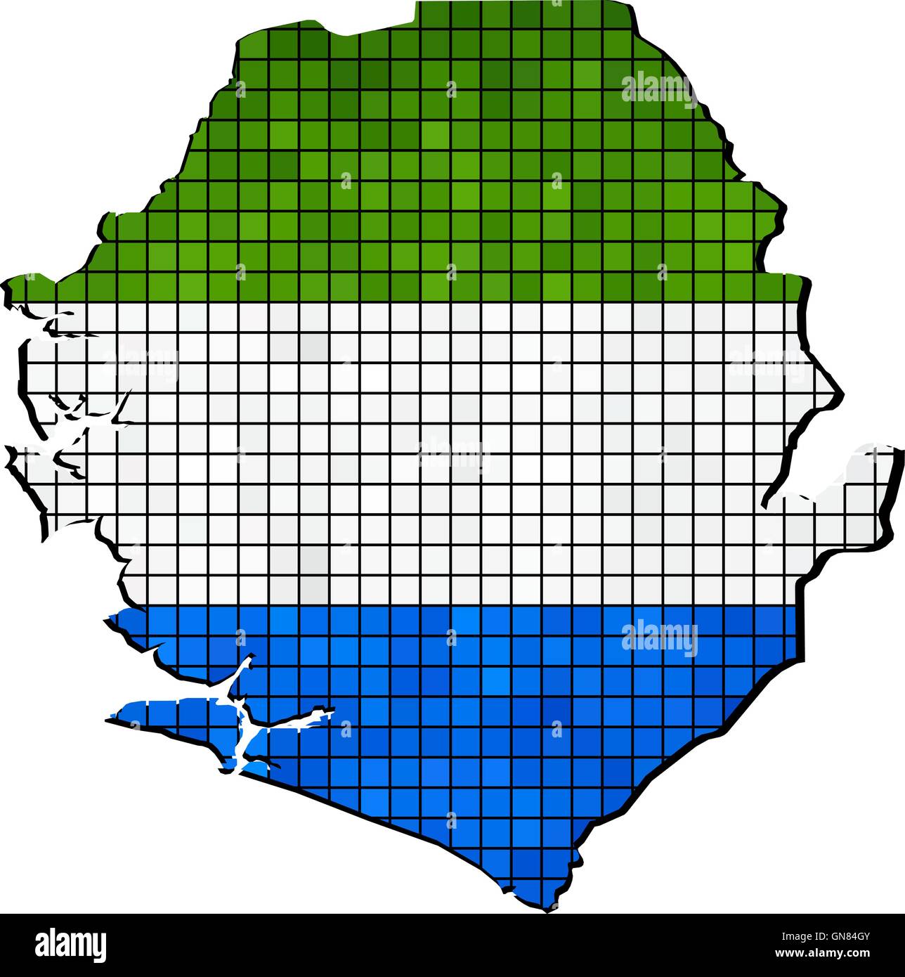 Sierra leone flag abstract Stock Vector Images - Alamy