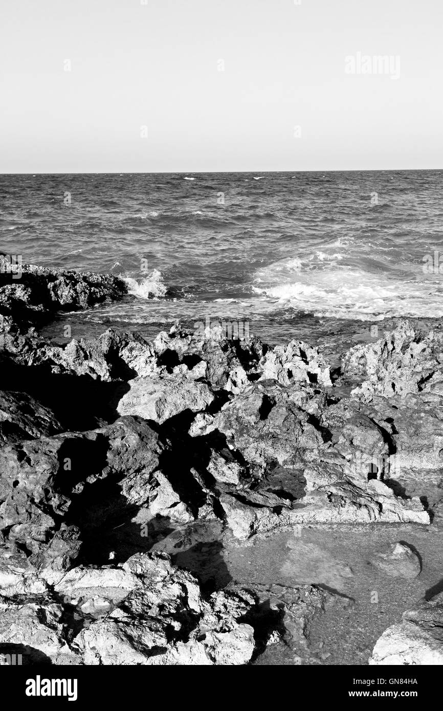 relax near sky in oman coastline sea ocean gulf rock and beach Stock ...