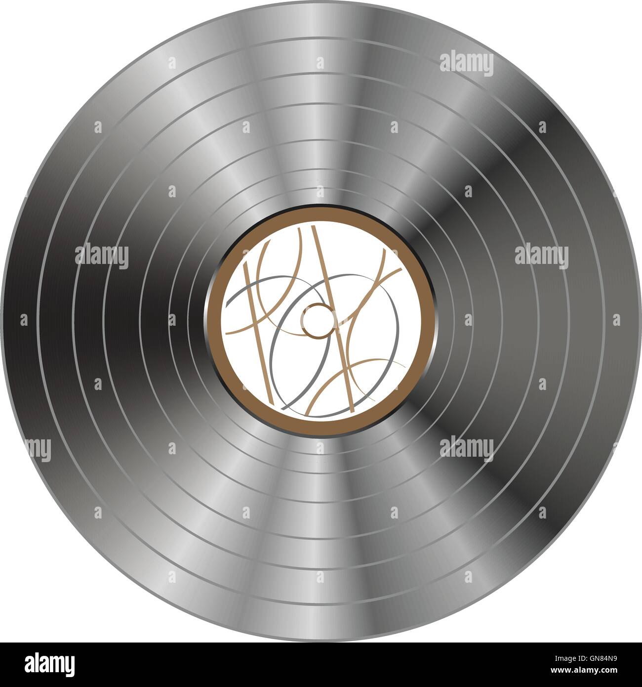 Old vinyl record isolated on white background vector illustration Stock ...