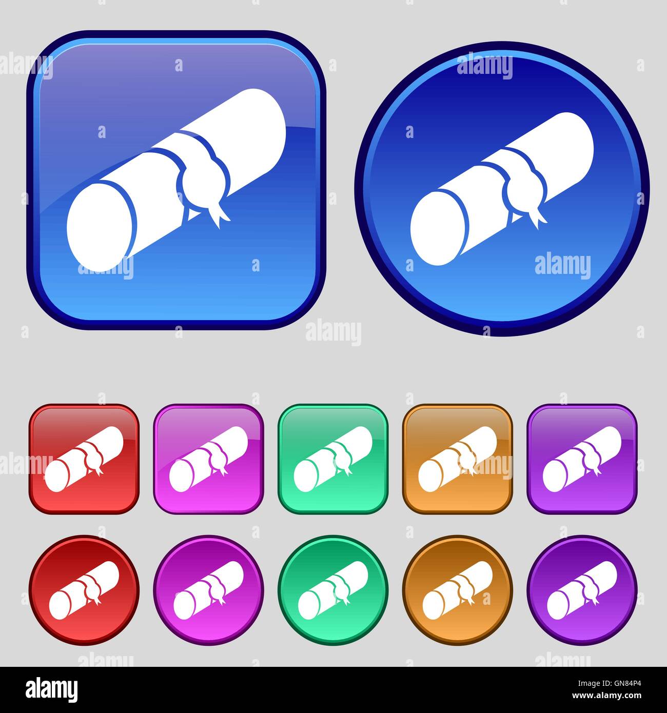 pencil case icon sign. A set of twelve vintage buttons for your design. Vector Stock Vector ...