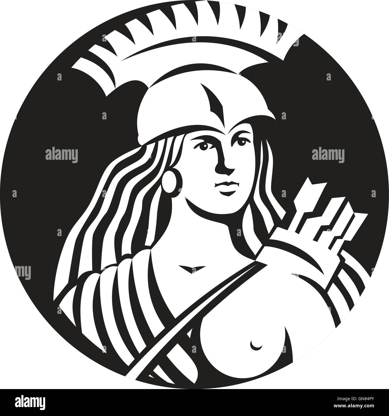 White girl and black girl Stock Vector Images - Alamy