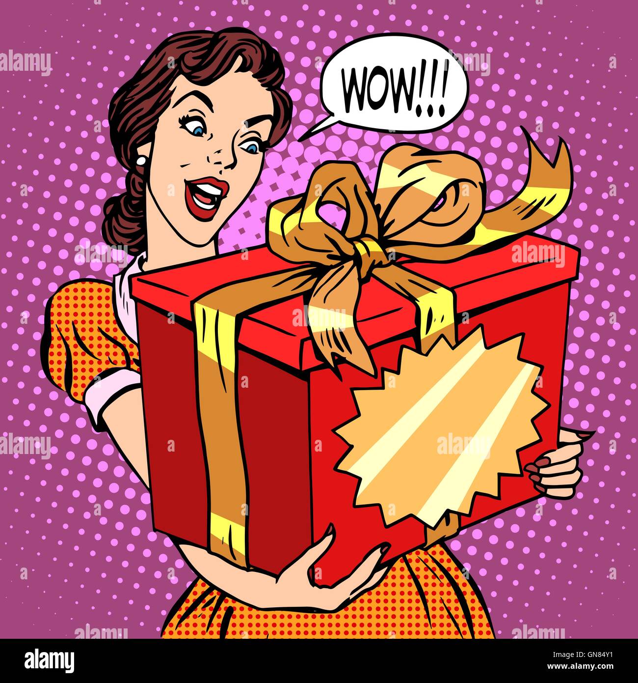 Holiday large gift box Stock Vector Images - Alamy