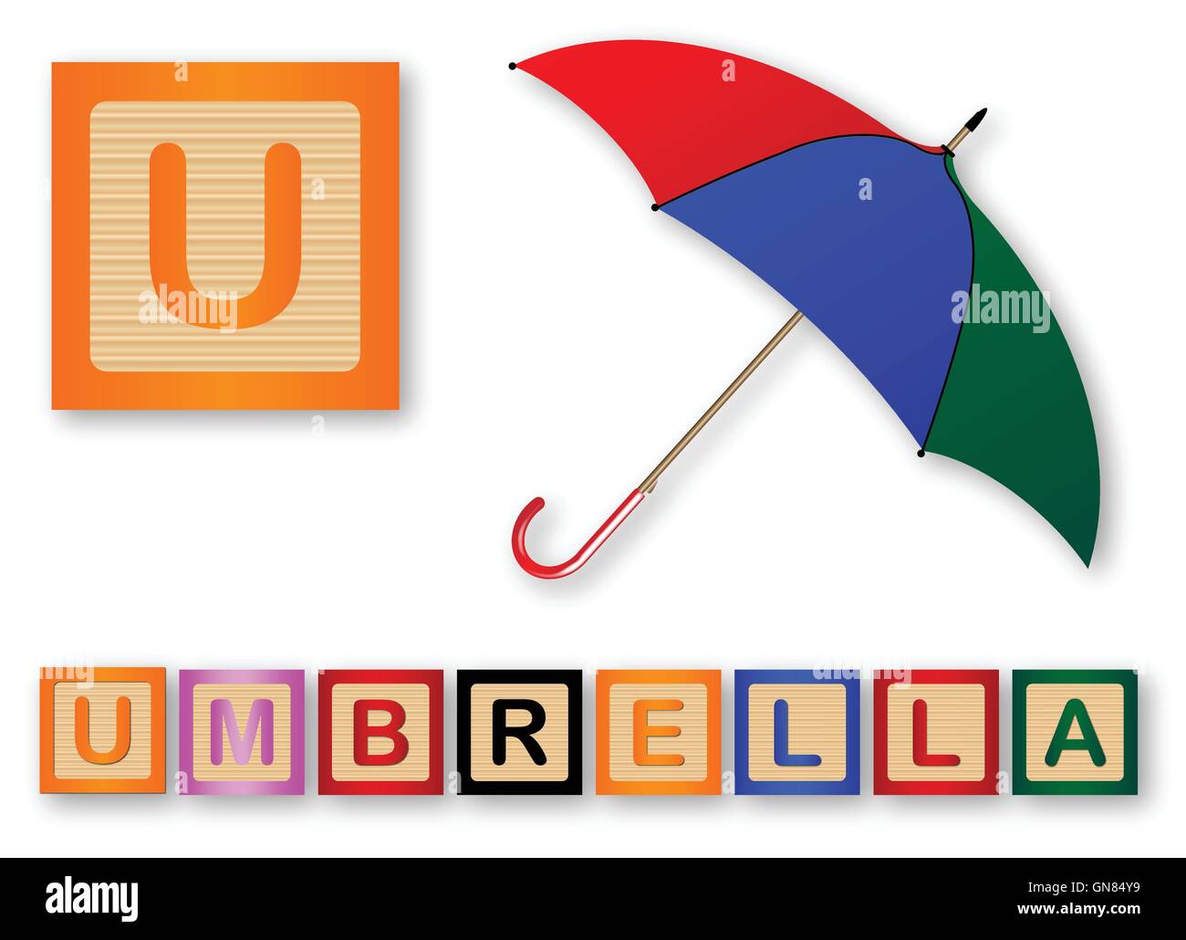 U Is For Umbrella Stock Vector Image & Art - Alamy
