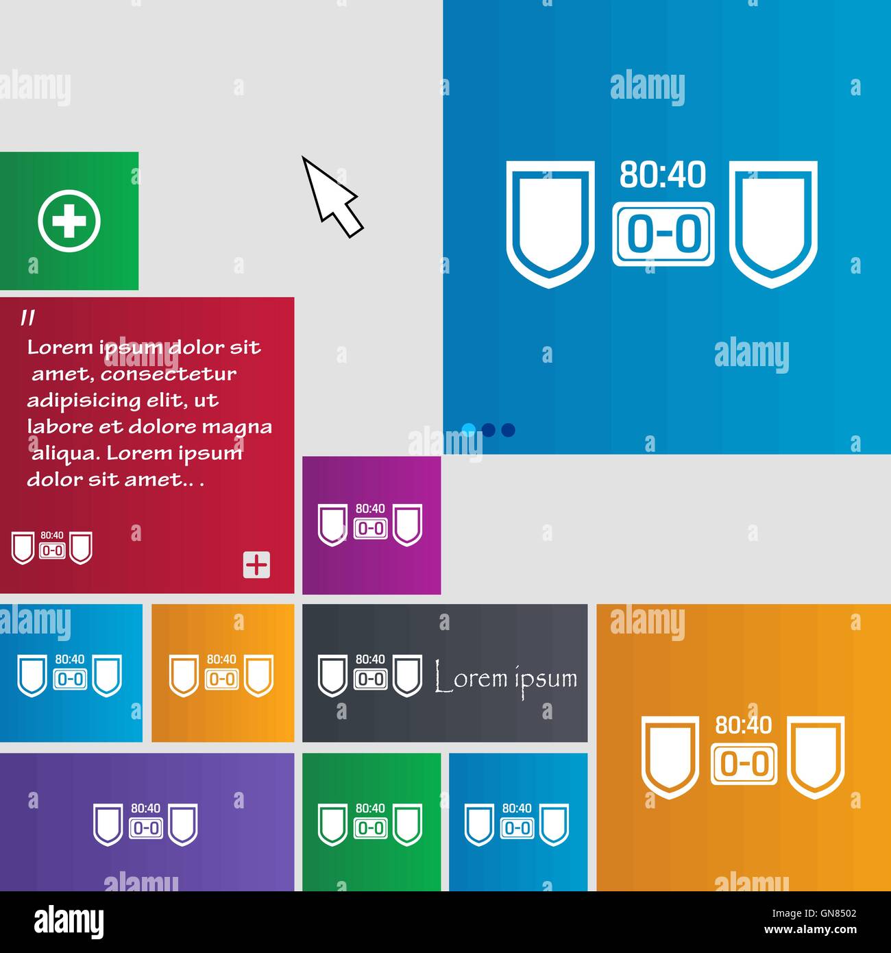 Scoreboard icon sign. buttons. Modern interface website buttons with cursor pointer. Vector ...