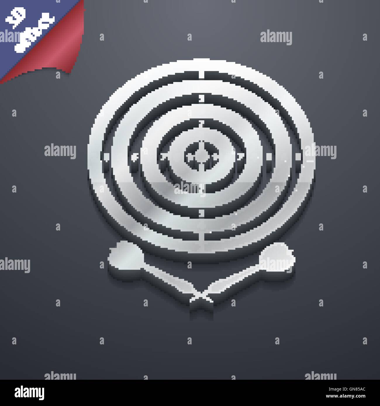 darts icon symbol. 3D style. Trendy, modern design with space for your ...