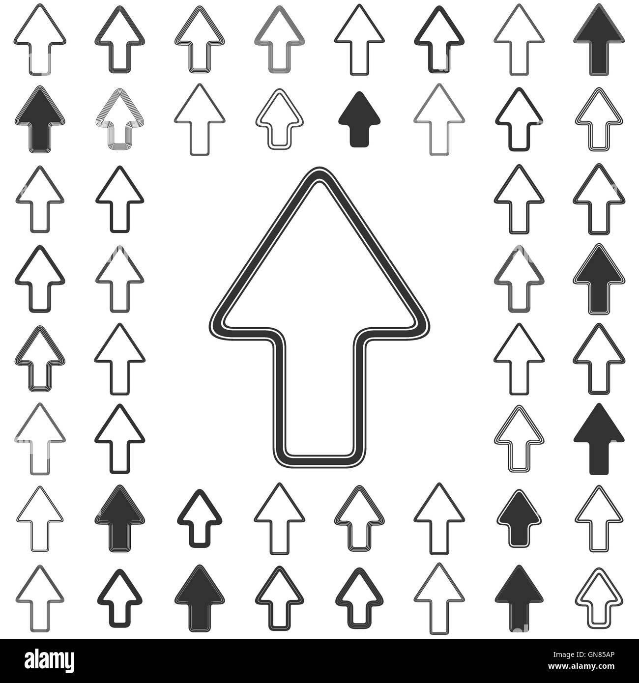 Line arrow logo design set Stock Vector Image & Art - Alamy