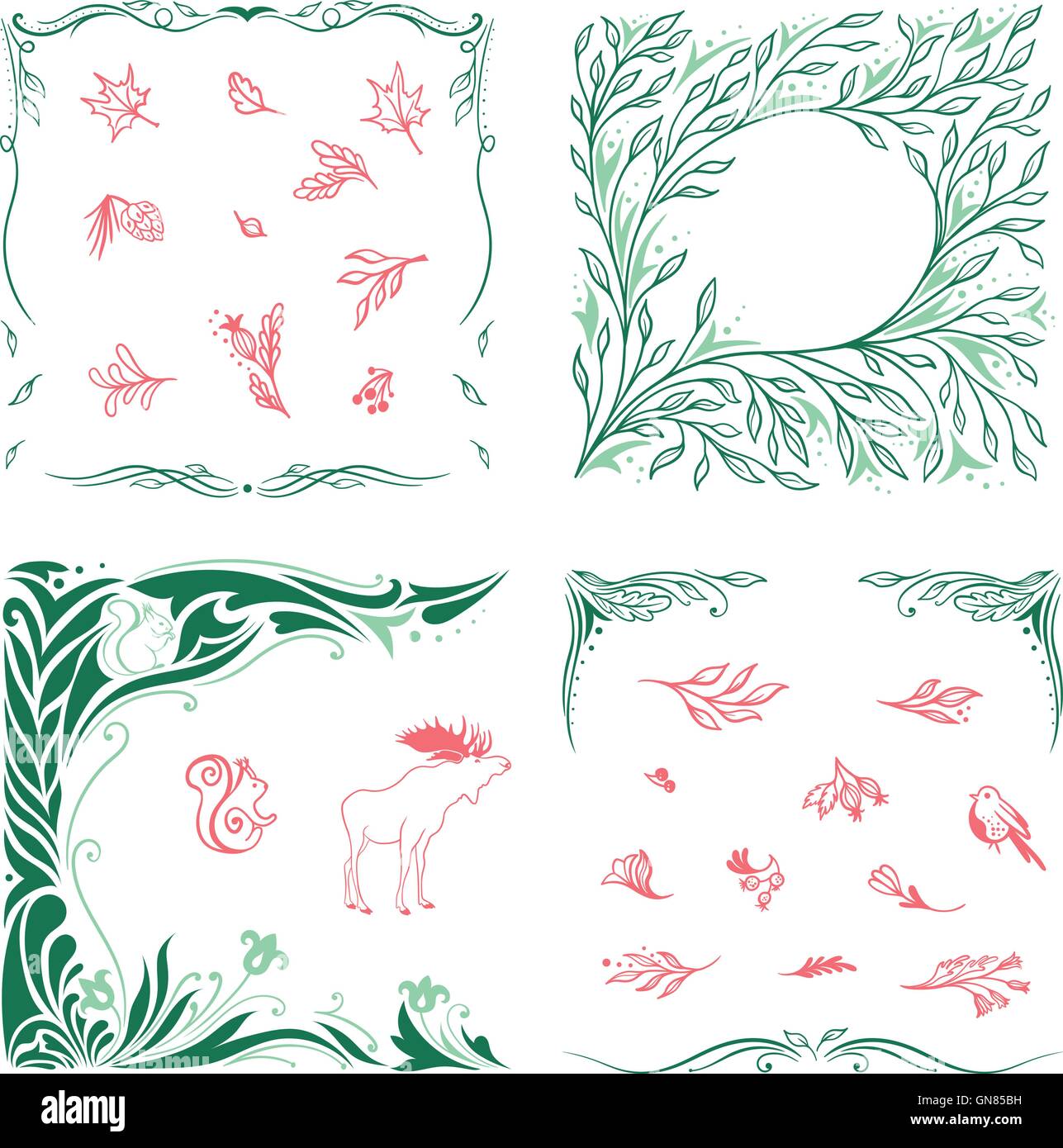 Wedding floral symbols Stock Vector Images - Alamy