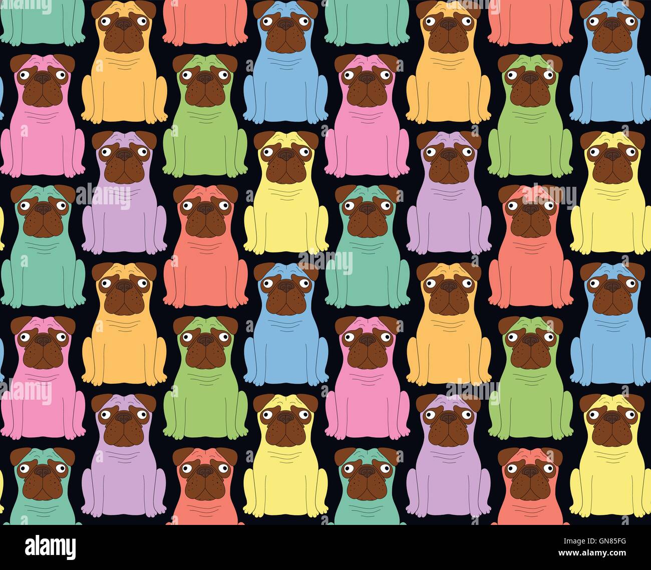 Colored dogs Stock Vector Images - Alamy