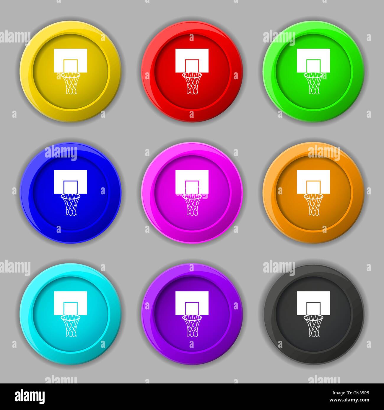 Colourful basketball backboard Stock Vector Images - Alamy