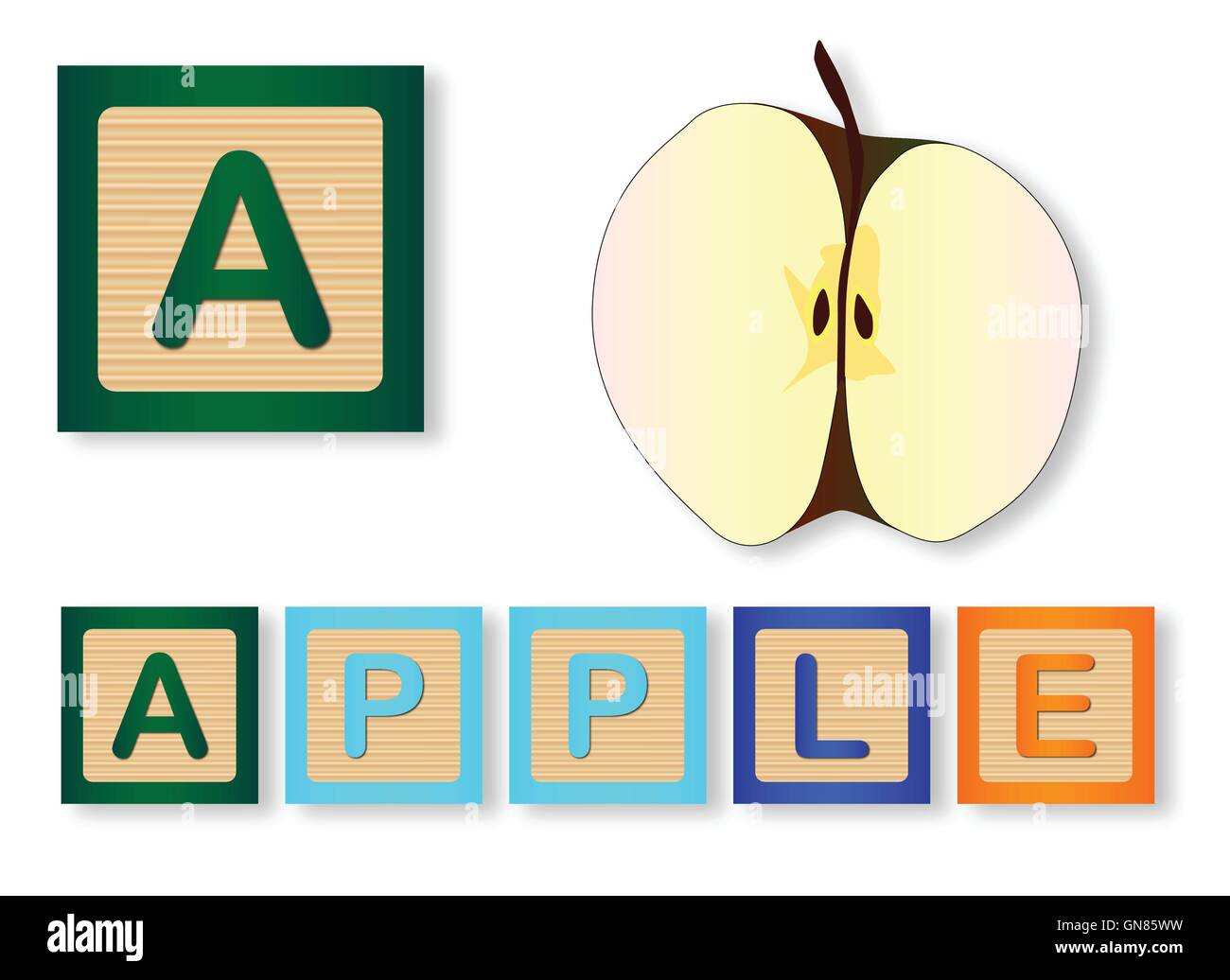 A Is For Apple Stock Vector Image & Art - Alamy