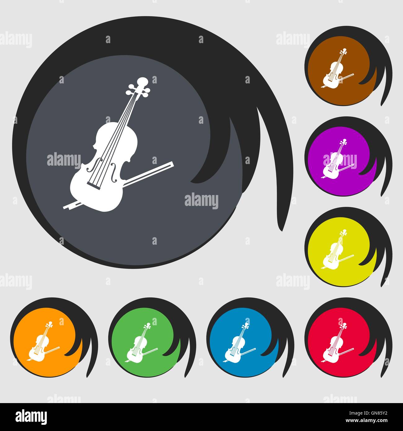 Violin icon hi-res stock photography and images - Alamy