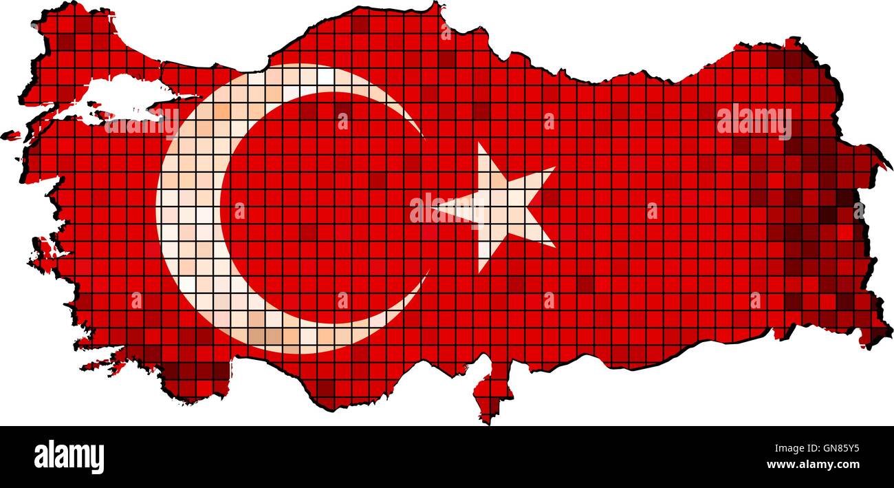 Turkey map with flag inside Stock Vector Image & Art - Alamy
