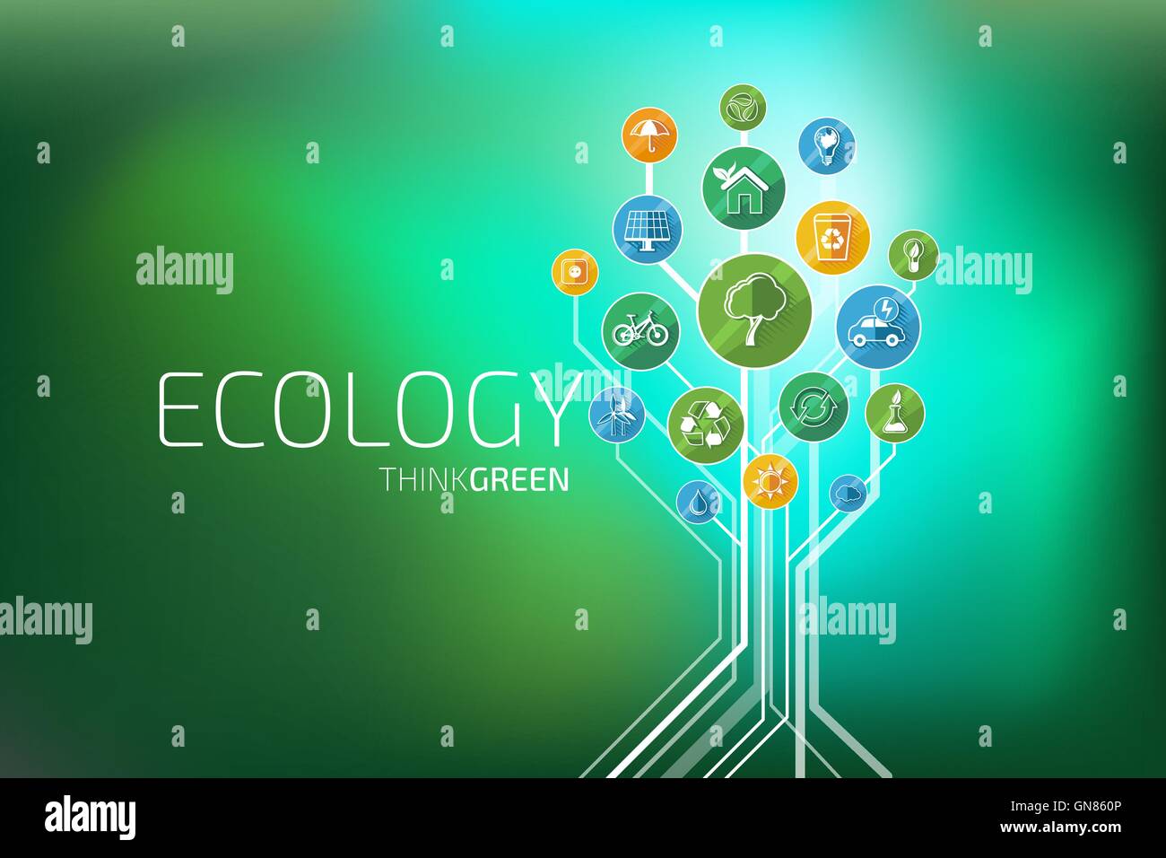 Ecology Infographic. Think Green Stock Vector Image & Art - Alamy