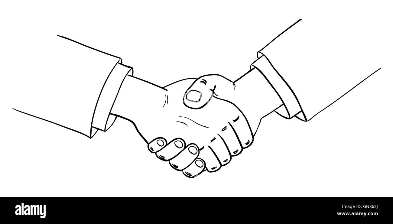 Cooperation agreement male hands Stock Vector Images - Alamy